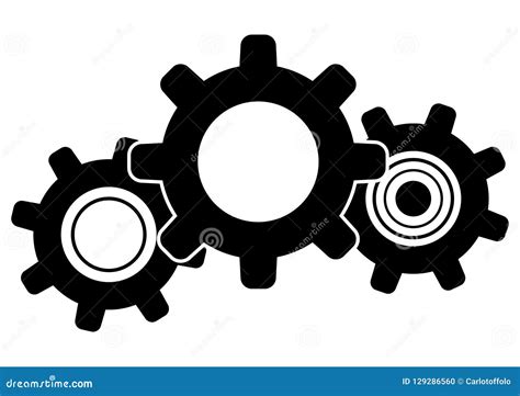 Icon Gearing System Vector Stock Vector Illustration Of Industrial