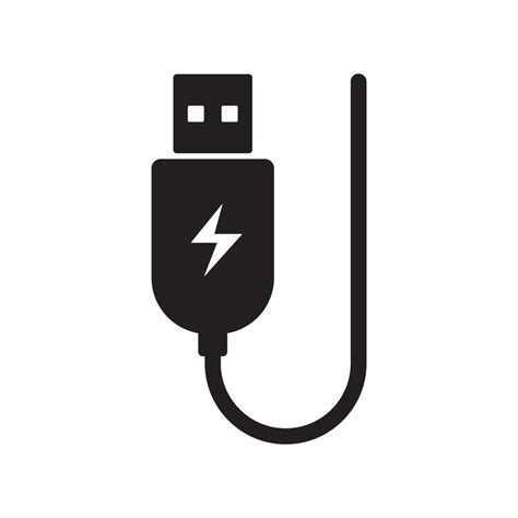 Usb Charging Plug Icon Isolated Flat Design Vector Illustration Vector Art At Vecteezy