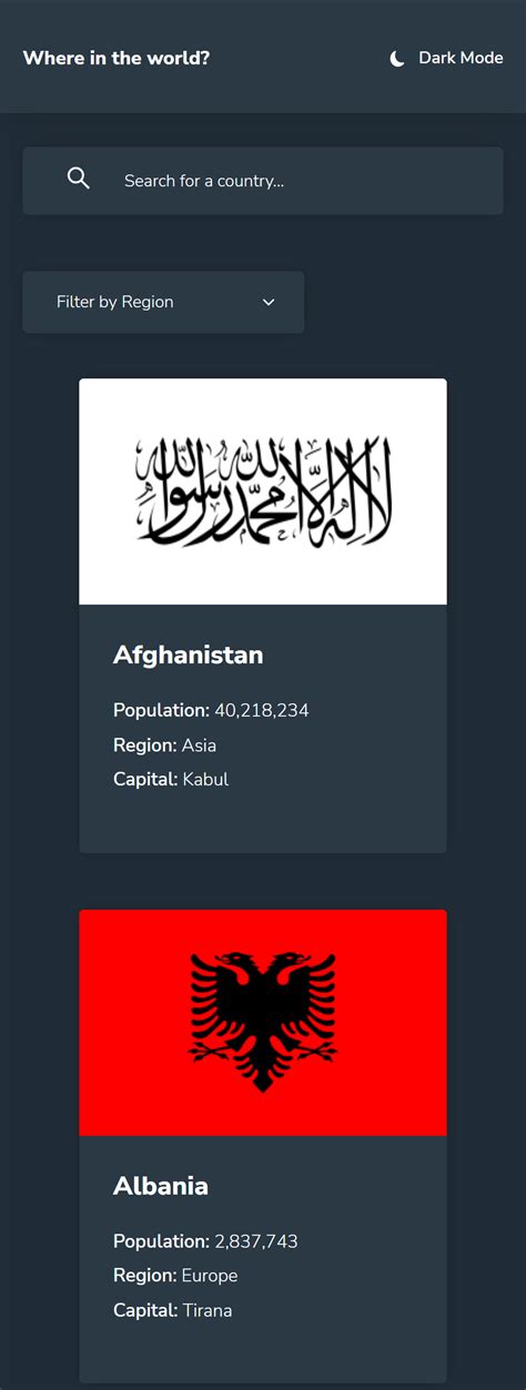 Github Carloserm Rest Api Countries Frontend Mentor Challenge