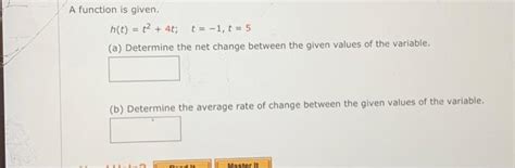 solved a function is given h t t² 4t t 1 t 5