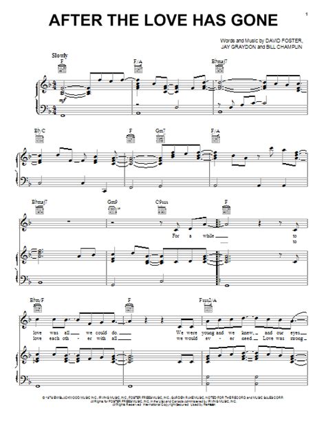 Earth Wind And Fire After The Love Has Gone Sheet Music For Piano Solo