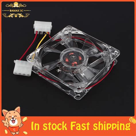 Ready Stock Pin Dc V Mm Blue Led Light Cpu Pc Cooling Case Fan Shopee Philippines