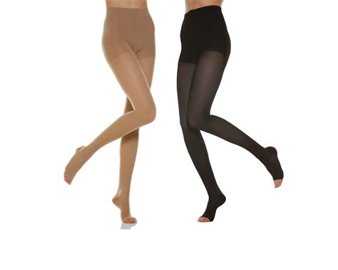 Basic Open Toe Compression Tights MmHg