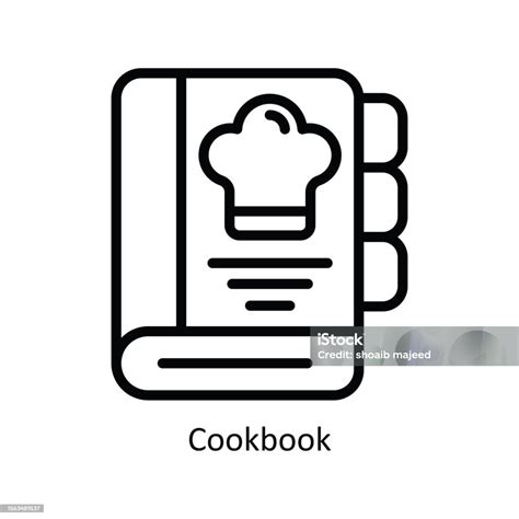 Cookbook Vector Outline Icon Design Illustration Kitchen And Home Symbol On White Background Eps