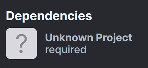 dependencies show up as unknown project · issue 373 · modrinth