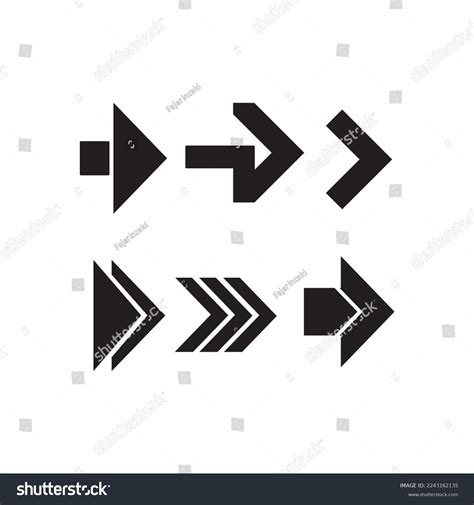 Arrow Set Isolated White Background2 Stock Vector Royalty Free 2243162135 Shutterstock