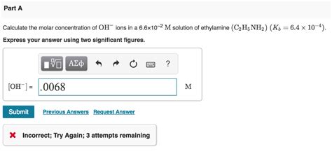 Solved Part B Calculate The Ph Of This Solution Express Chegg Com