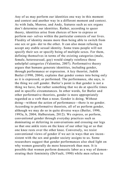 Notes From Class · Sex Vs Gender· Sex Biology Gender S Docx