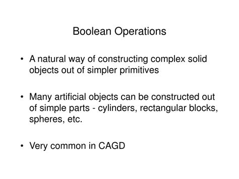 Ppt Introduction To Boolean Operations On Free Form Solids Powerpoint