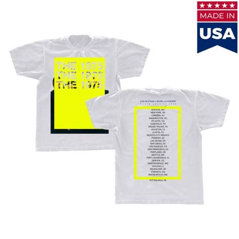 The 1975 Official Store Merch Shop The 1975 White T Shirt Newest