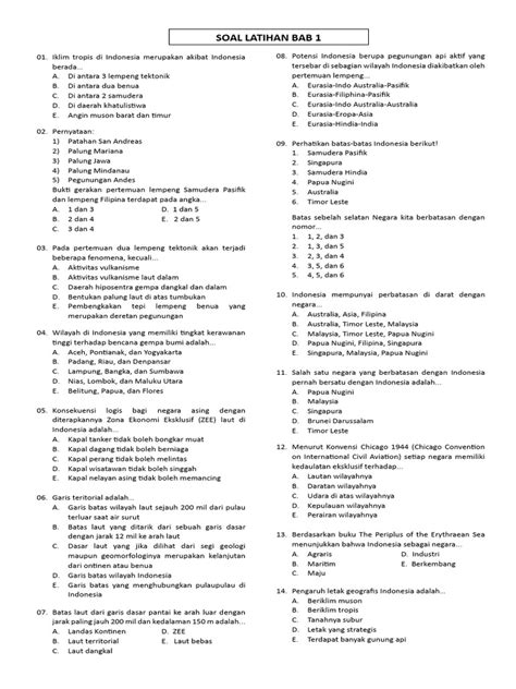 Latihan Soal Geografi Pdf