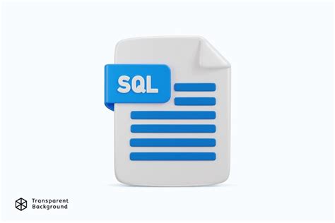 Premium Psd Sql Programing Language File Format Icon 3d Rendering Vector Illustration