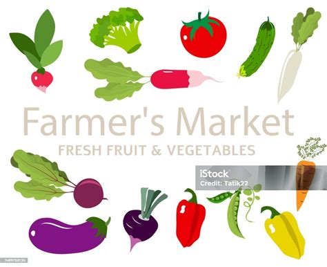 파머스 마켓 포스터 신선한 밝은 야채 사이에 회색 비문입니다 파머스 마켓 포스터 컬렉션 지역 음식 박람회를 위한 벡터 배너 템플릿입니다 신선한 유기농 농산물 무순에 대한