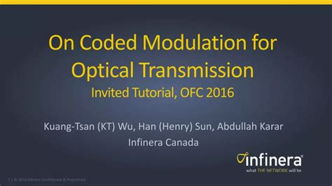 Pdf On Coded Modulation For Optical Transmission Invited Tutorial