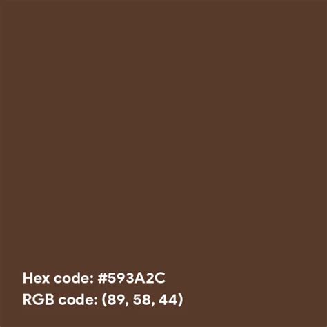 Authentic Coffee Color Hex Code Is 593a2c