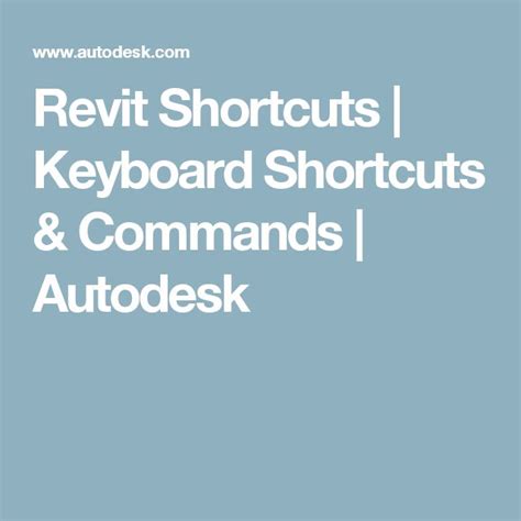 revit shortcuts keyboard shortcuts and commands autodesk