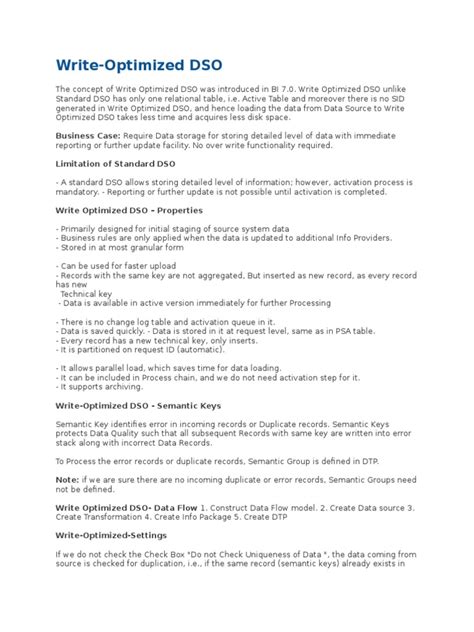 sap bw wdso write optimized dso pdf information technology
