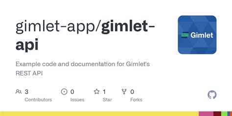 Github Gimlet App Gimlet Api Example Code And Documentation For