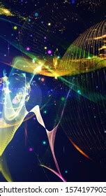 Big Data Visualization Array digitale Präsentation Stock Vektorgrafik Lizenzfrei