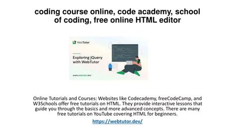 ppt coding course online code academy school of coding free online html editor powerpoint