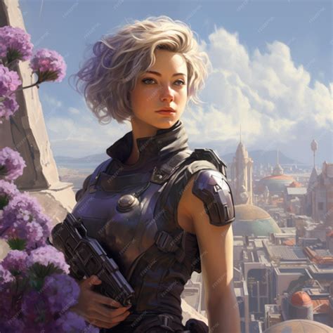 Premium Ai Image Beautiful Short Hair Girl
