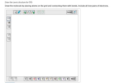 Solved Draw The Lewis Structure For Co Draw The Molecule By