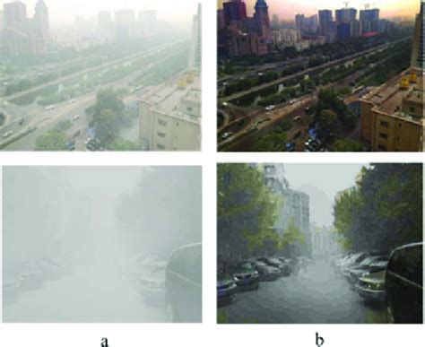 Hazy Images And The Resulted Restored Images A Hazy Image B Dehazed Image Download Scientific