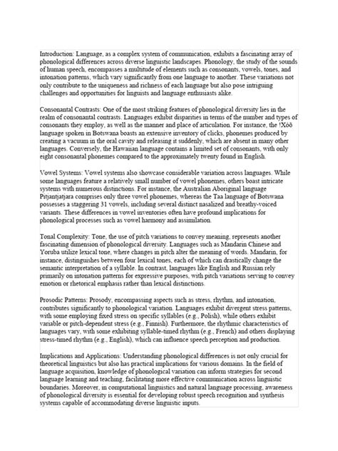 Phonological Differences Eduardo Pdf Stress Linguistics Tone Linguistics