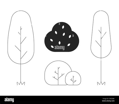 Yard Decoration Black And White 2d Line Cartoon Objects Set Stock Vector Image And Art Alamy