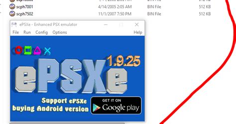 Main Menu PS Emulator W BIOS Game