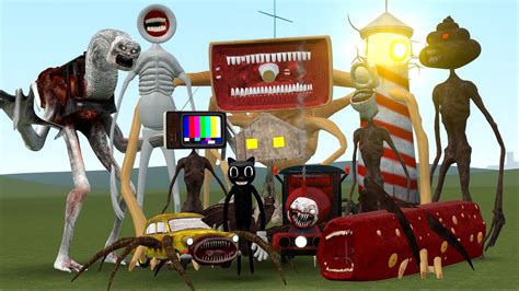 All Monsters And Mascot Horrors In Garrys Mod [ Trevor Henderson ] Youtube