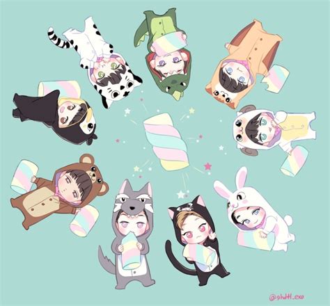 Exo Chibi Wallpapers Wallpaper Cave