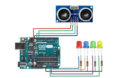 Arduino Tutorial By Manmohan Pal Ultrasonic Led Distance Meter Using