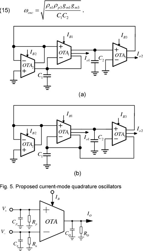 Figure 1 From Second Order Current Mode Quadrature Oscillators Using Otas Semantic Scholar