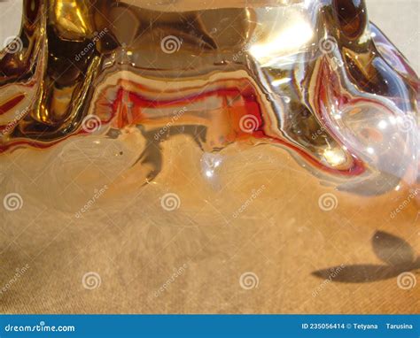 Thick Bubbled Colored Glass Texture Glass Vase De Stock Image