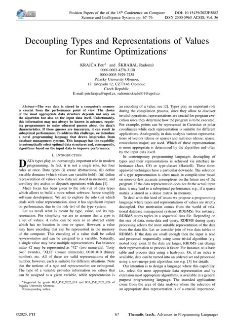 Pdf Decoupling Types And Representations Of Values For Runtime