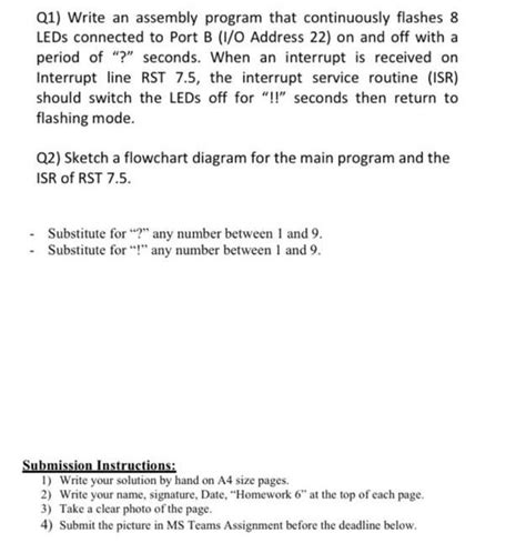 Solved Q1 Write An Assembly Program That Continuously