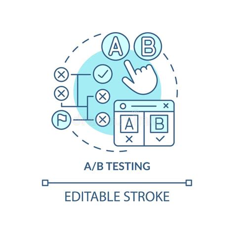 ab testing turquoise concept icon stock vector illustration of idea