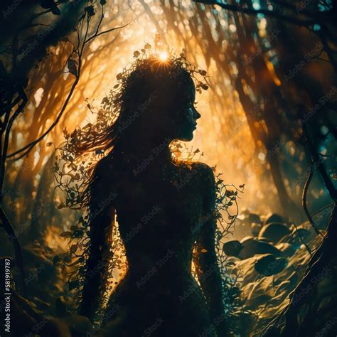 Sunlit Enchantment A Forest Nymph In A Shroud Of Sunlight Unsplash Ai Generated Stock
