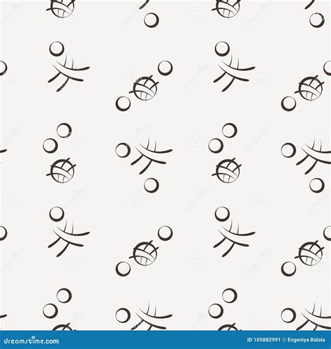 Vector Seamless Pattern Of The Elements Of Curved Lines Stock Vector Illustration Of Blow