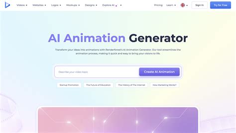 The Best AI Animation Generators Of Renderforest