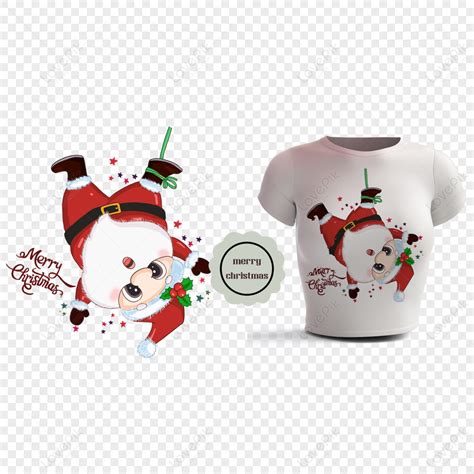 귀여운 산타 디자인 간단한 흰색 짧은 소매 스테레오 일러스트 간단한 일러스트 귀여운 일러스트 Png 일러스트 무료