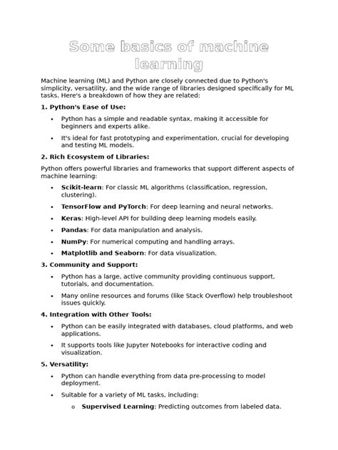 How It Is Connected Pdf Machine Learning Python Programming Language