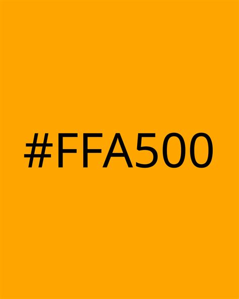 Ffa500 详细信息、组合、色调、可读性、模型以及调色盘。 Aiseka