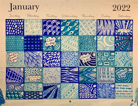 Zendoodle The 2nd Calendar I Did