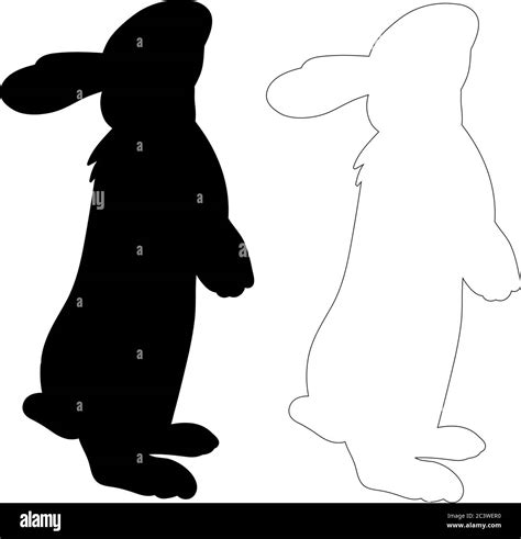 Bunny Silhouette Outline