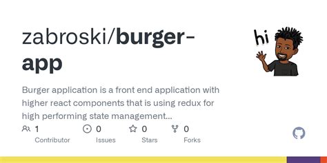 Github Zabroski Burger App Burger Application Is A Front End Application With Higher React