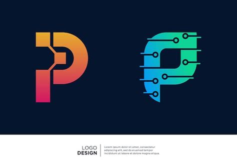 Premium Vector Technology Digital Initial Letter P Logo Design