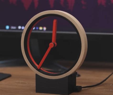 Smart Analogue Clock Hollow Clock Auto Update Over Wifi Arduino With 3d Printed Parts Assembled