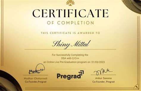 Shiny Mittal On Linkedin Course Completed Successfully Dsa